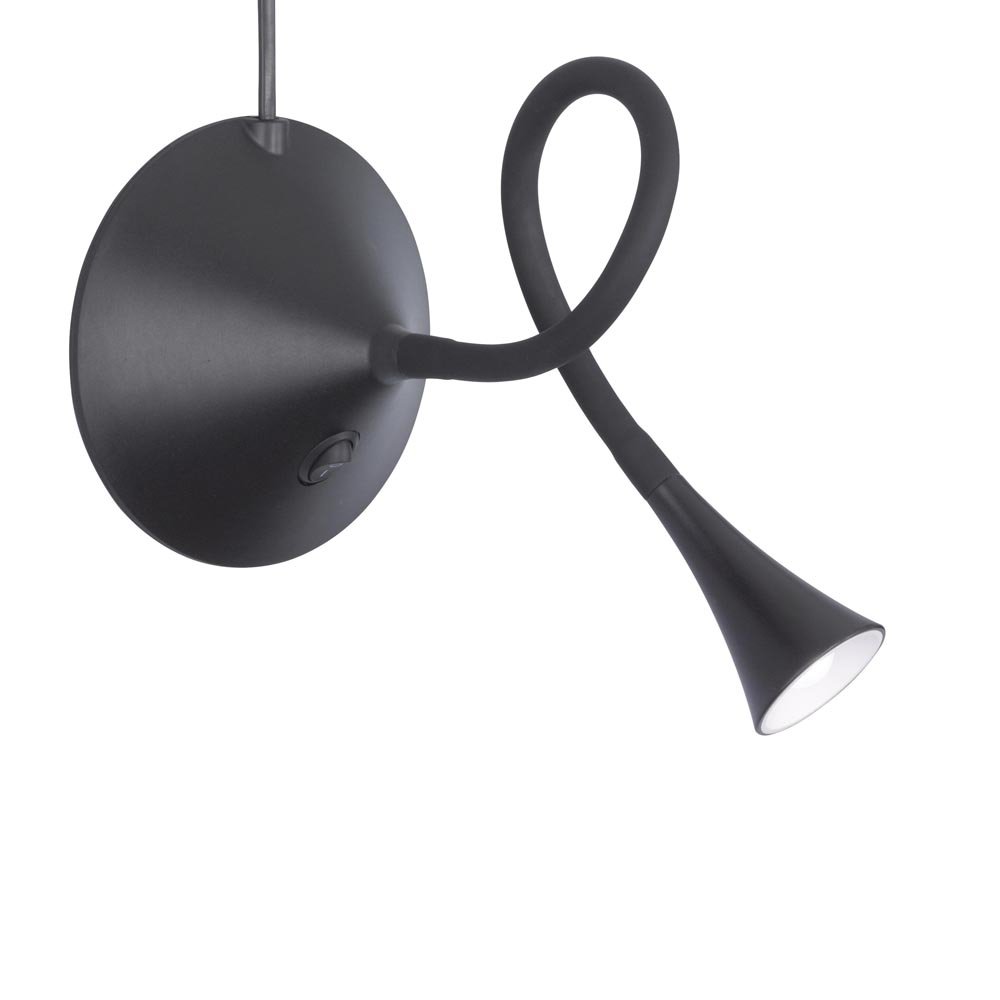 Wand of tafel leeslamp Viper zwart van Trio kopen | LampenTotaal