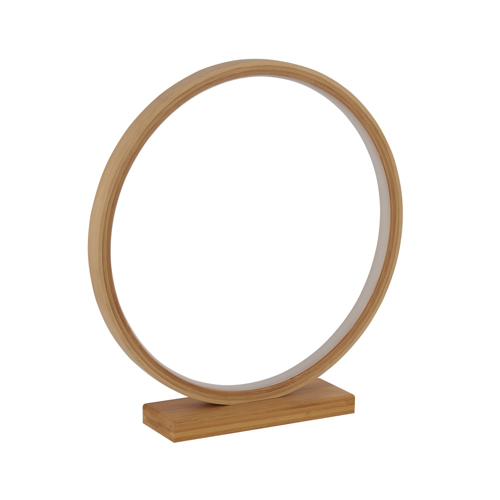 Ronde tafellamp Malibu hout van Searchlight kopen | LampenTotaal