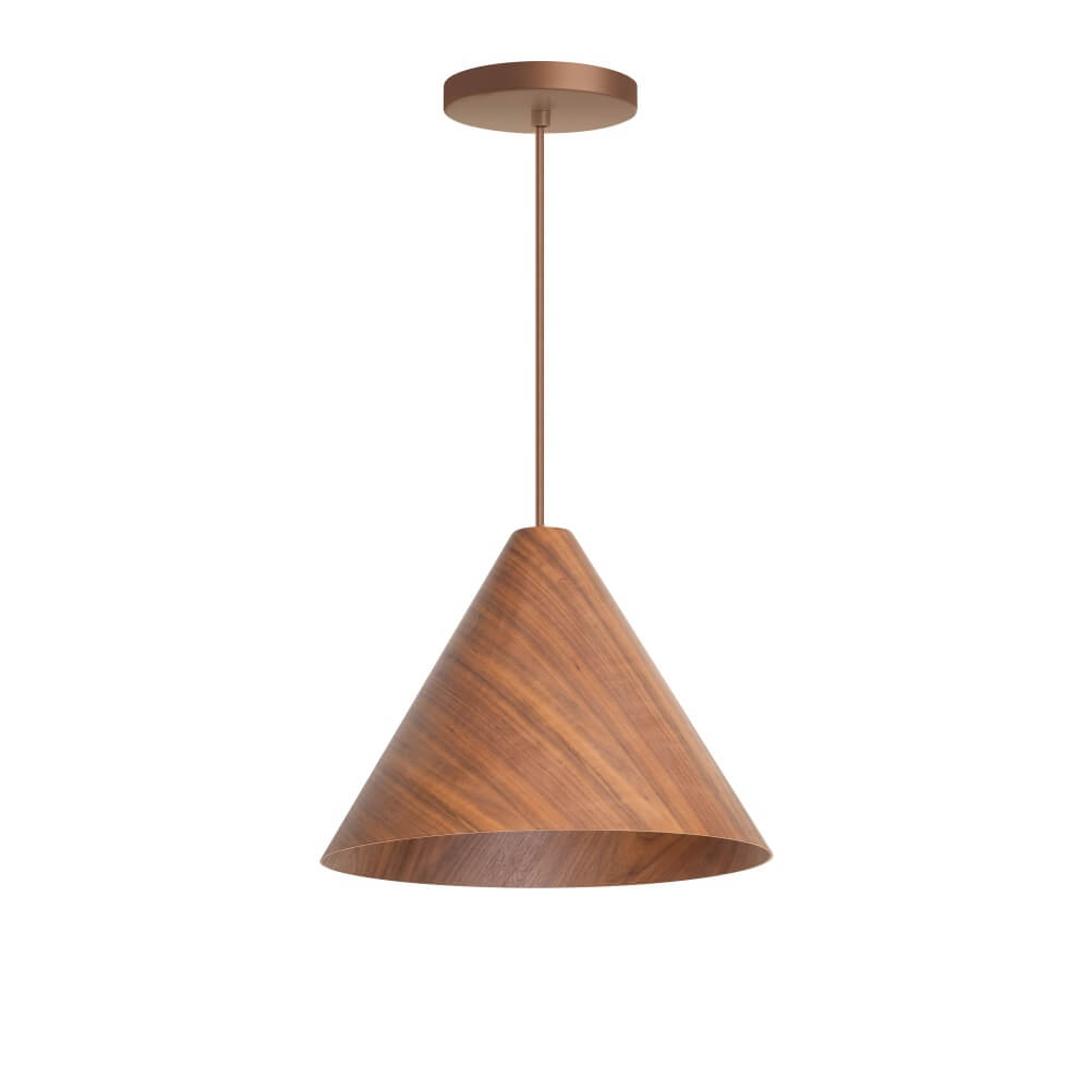 Houten hanglamp Robin walnoot Ø 33cm van ETH kopen | LampenTotaal