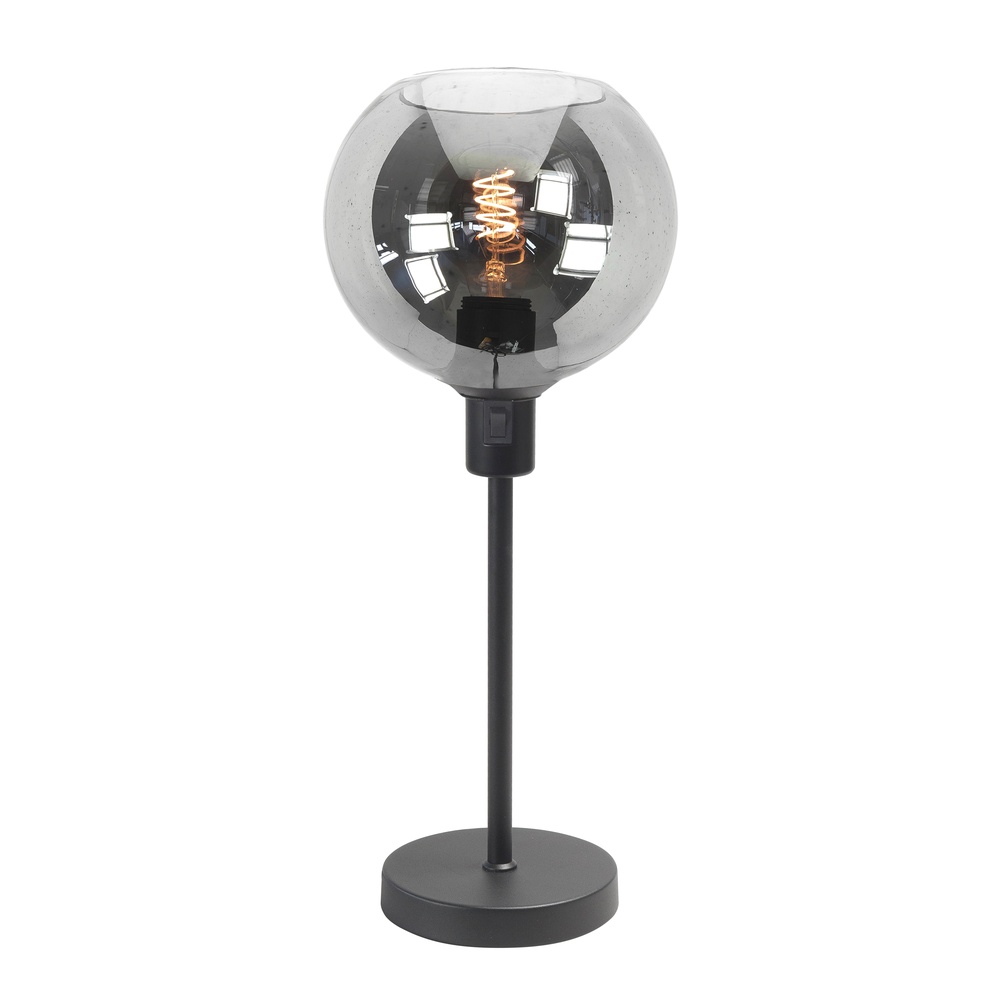 Tafellamp Fantasy zwart met smoke glas van Highlight kopen | LampenTotaal