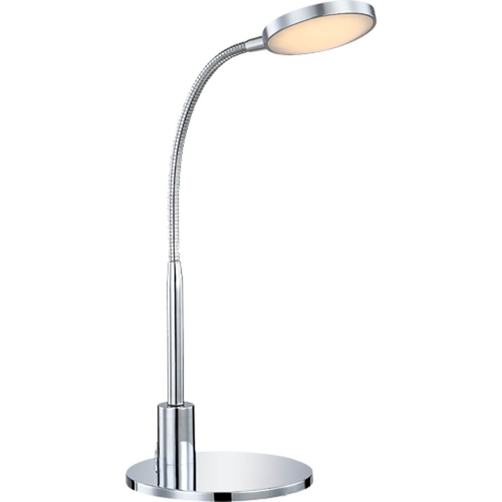 Bureaulamp Pegasi chroom van Globo kopen | LampenTotaal