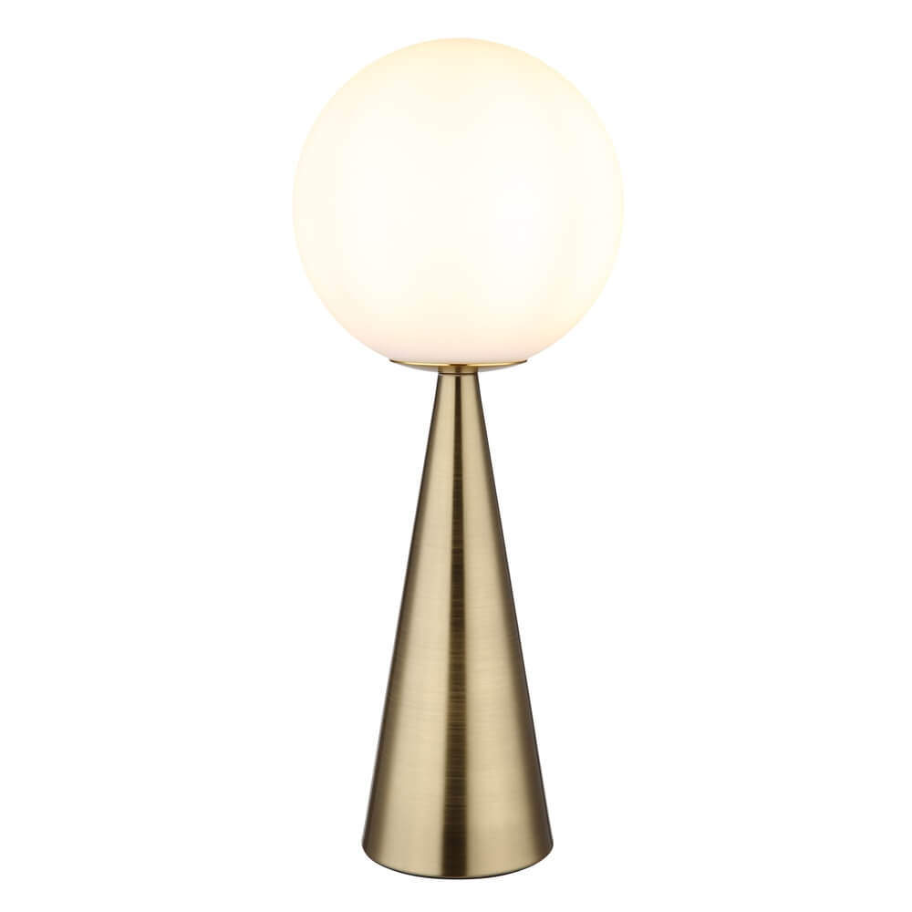 Tafellamp Pinpal met wit bol glas van Globo kopen | LampenTotaal