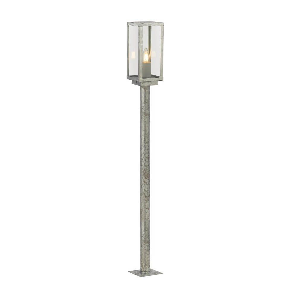 Antiek zilveren terraslamp Box II 90cm van Searchlight kopen | LampenTotaal
