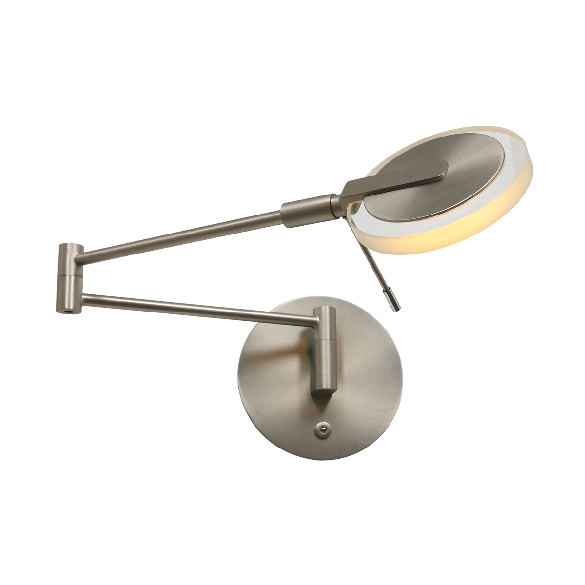 Led wand leeslamp Turound 10w - 2700K - 62cm RVS helder glas van ...